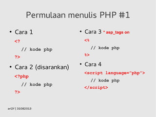 Pertemuan1 - PHP Dasar | PDF