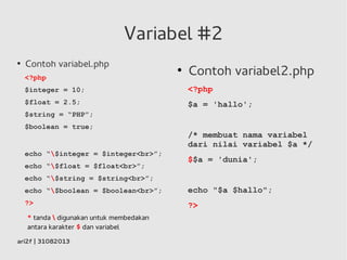 Pertemuan1 - PHP Dasar | PDF