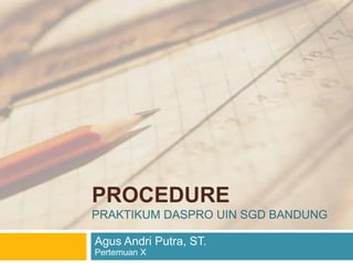 Procedure dalam Pascal | PPTX