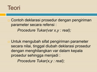 Procedure dalam Pascal | PPTX