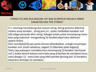 Algoritma&Pemrograman C++ Pertemuan 10 | PPTX