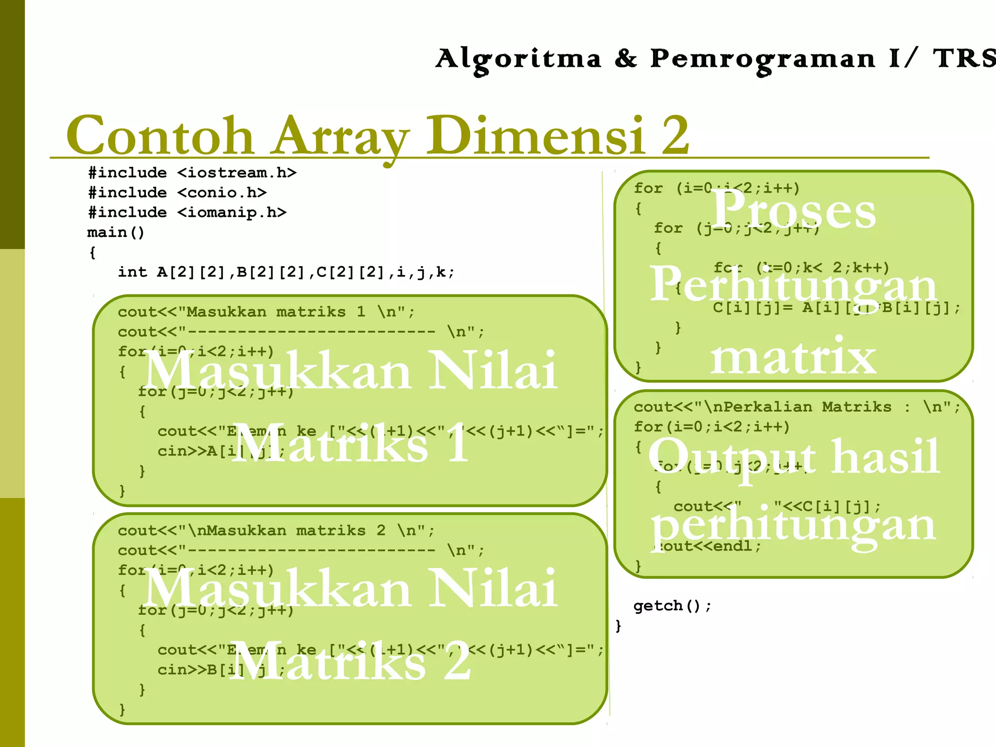 Pertemuan 10 : Algoritma & Pemrograman | PPT