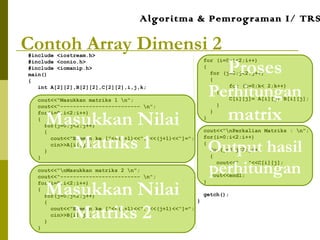 Pertemuan 10 : Algoritma & Pemrograman | PPT
