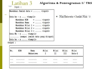 Pertemuan 10 : Algoritma & Pemrograman | PPT