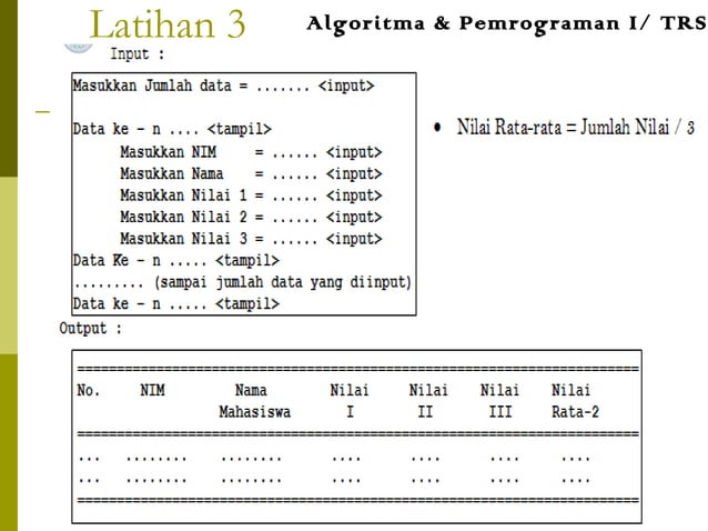 Pertemuan 10 : Algoritma & Pemrograman | PPT