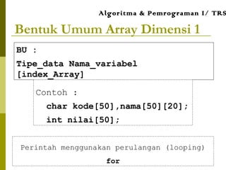 Pertemuan 10 : Algoritma & Pemrograman | PPT