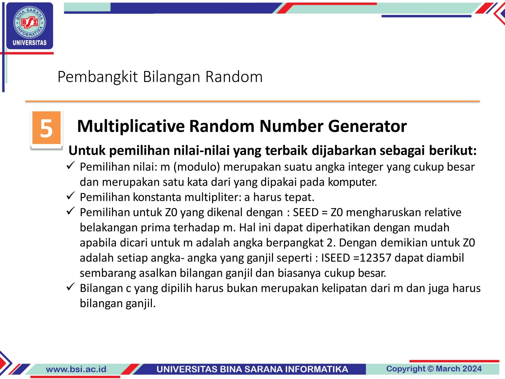 Simulasi bilangan acak Pembangkit bilangan random | PDF