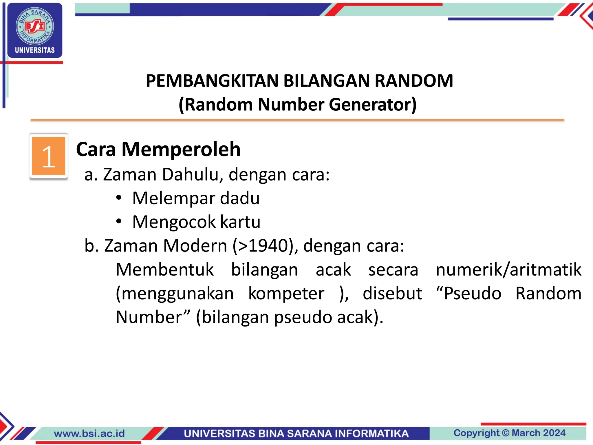 Simulasi bilangan acak Pembangkit bilangan random | PDF