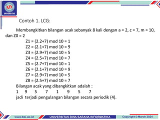 Simulasi bilangan acak Pembangkit bilangan random | PDF