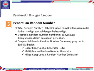 Simulasi bilangan acak Pembangkit bilangan random | PDF