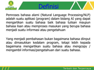 Pertemuan 10 Natural Language Processing | PDF