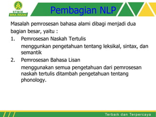 Pertemuan 10 Natural Language Processing | PDF