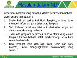 Pertemuan 10 Natural Language Processing | PDF