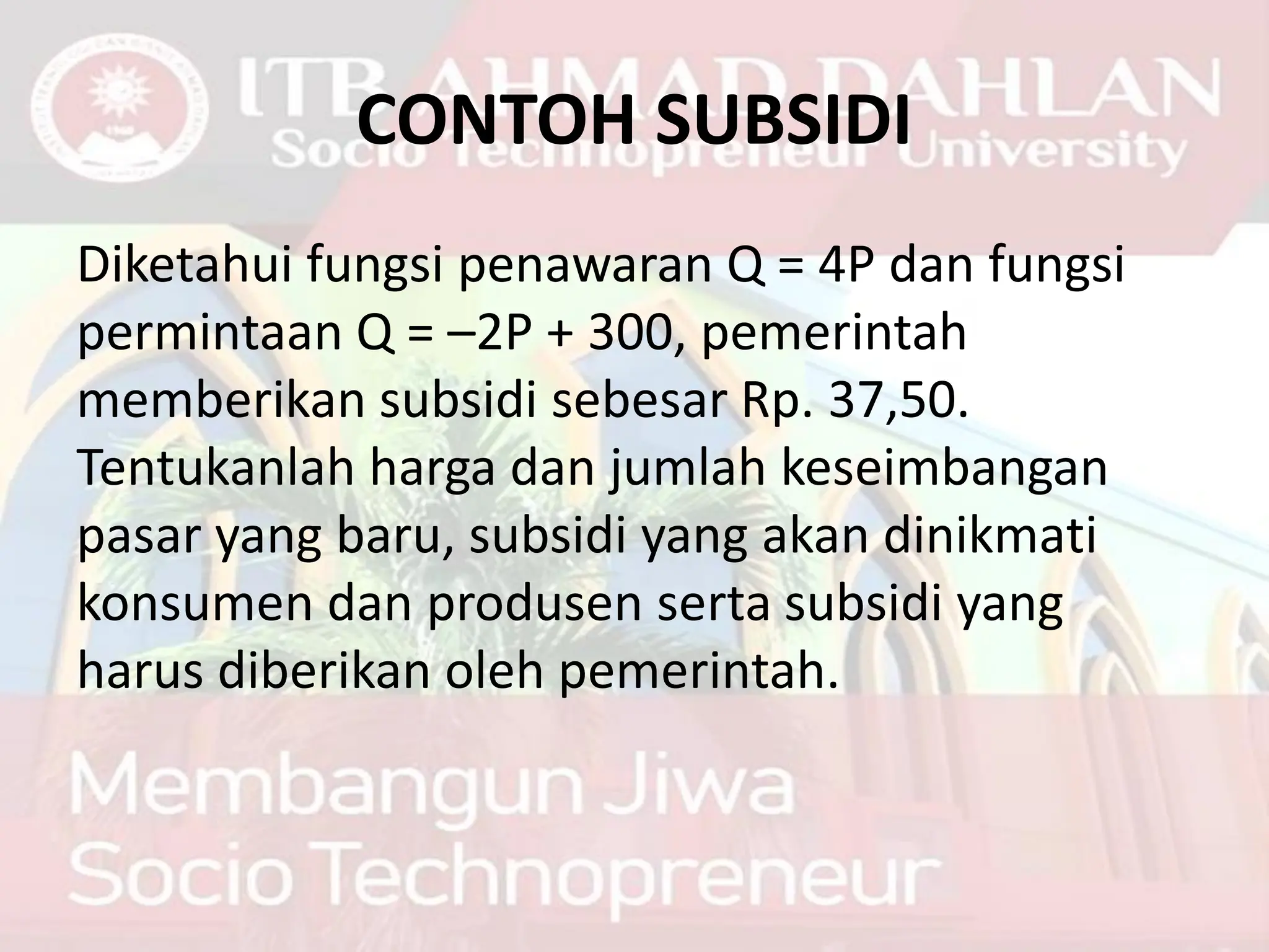 Pajak dan Subsidi dalam keseimbangan pasar | PDF