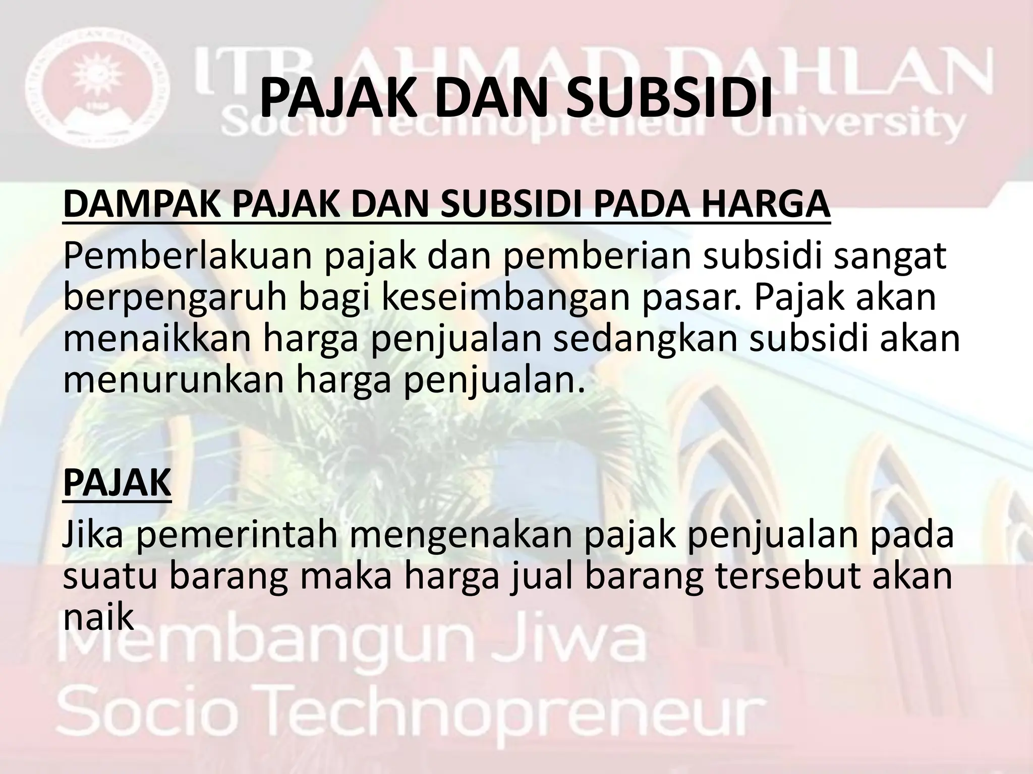 Pajak dan Subsidi dalam keseimbangan pasar | PDF