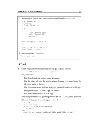 Pertemuan10 pemrograman shell - b | PDF