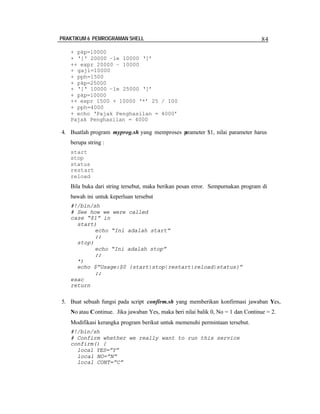 Pertemuan10 pemrograman shell - b | PDF