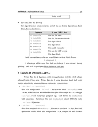 Pertemuan10 pemrograman shell - b | PDF