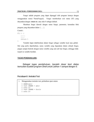 Pertemuan10 pemrograman shell - b | PDF