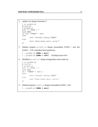 Pertemuan10 pemrograman shell - b | PDF