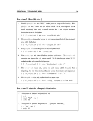 Pertemuan10 pemrograman shell - b | PDF