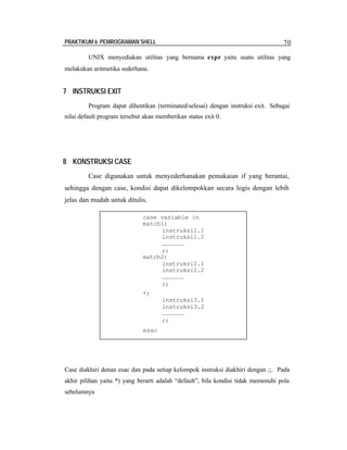 Pertemuan10 pemrograman shell - b | PDF