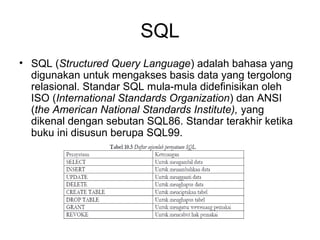 Pertemuan 10 (bab x basis data) | PPT