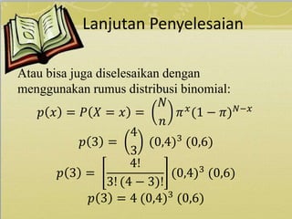 Distribusi Binomial, Poisson dan Normal ppt | PPTX
