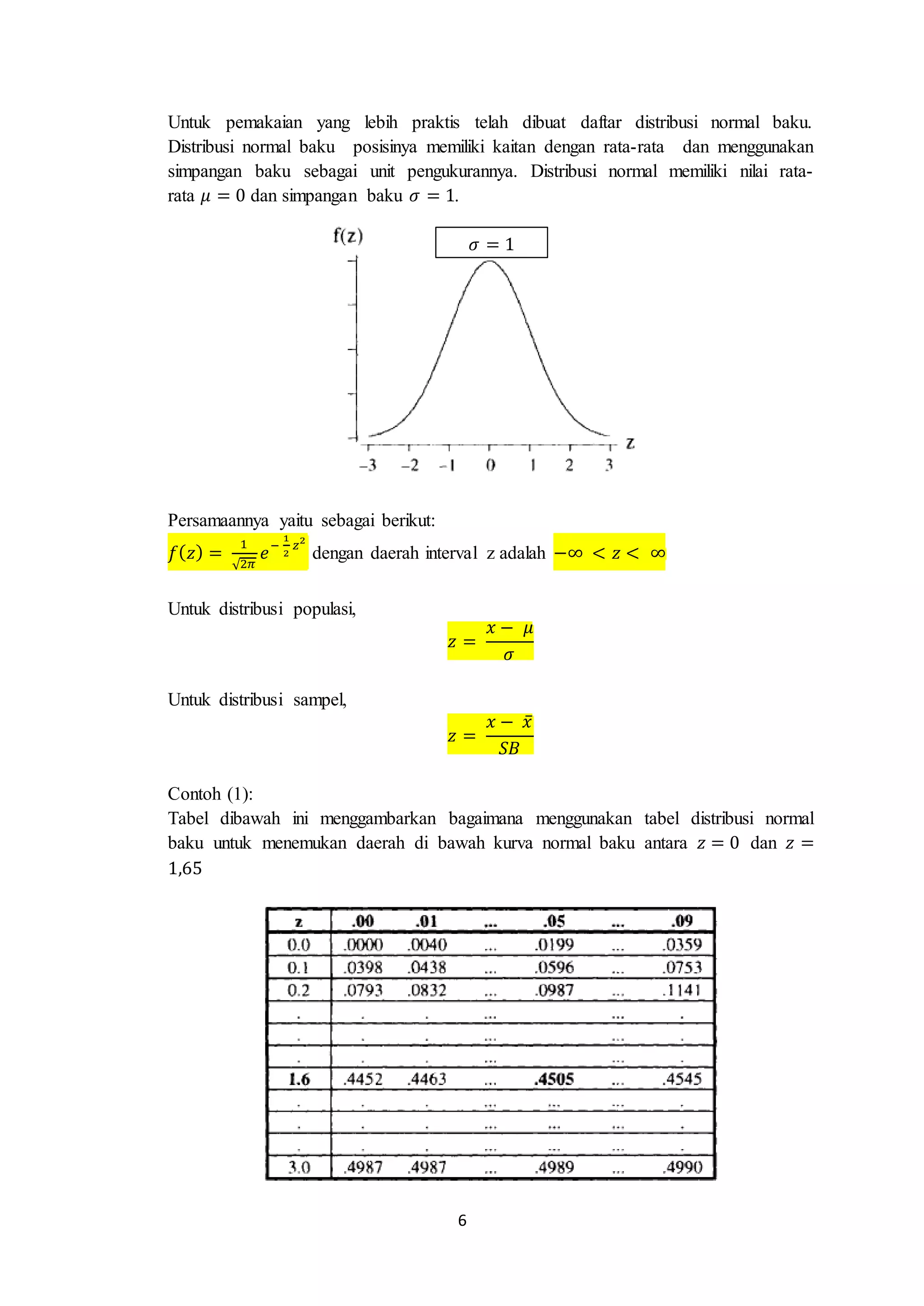 Pertemuan 10 (distribusi binomial, poisson, distribusi normal) edit | DOCX