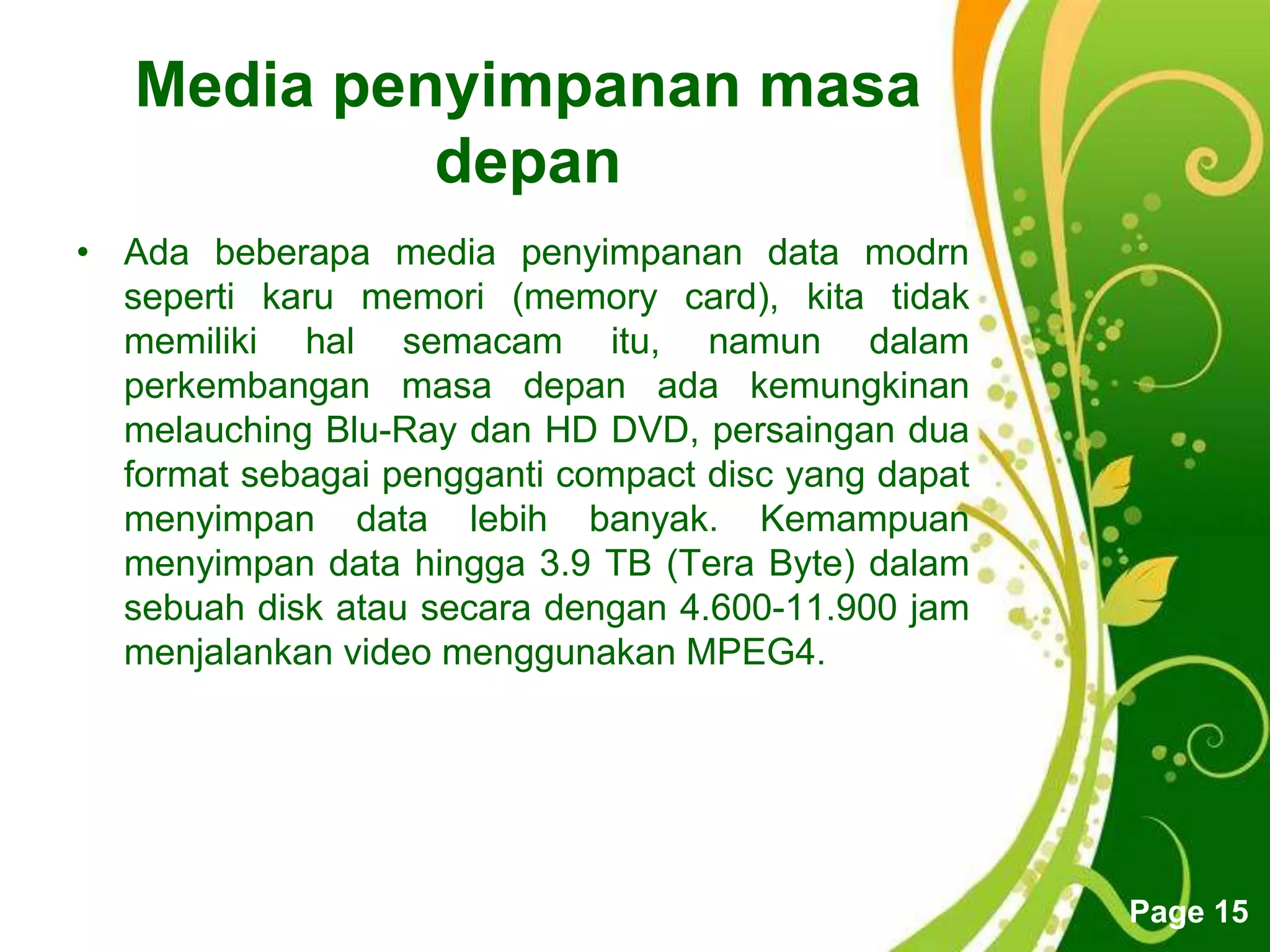 Pertemuan 10 media penyimpanan | PPTX