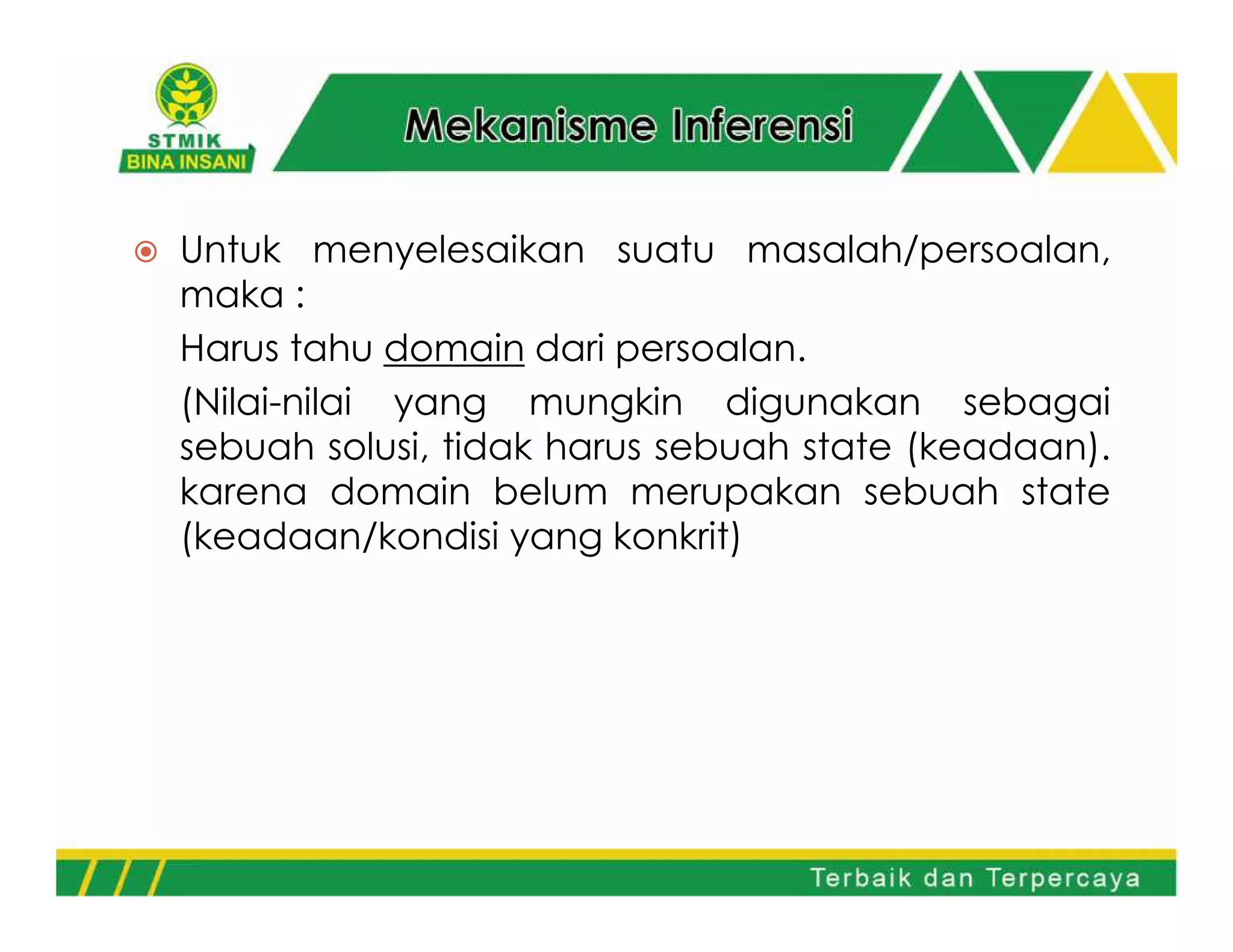 Pertemuan 10 Mekanisme Inferensi | PDF