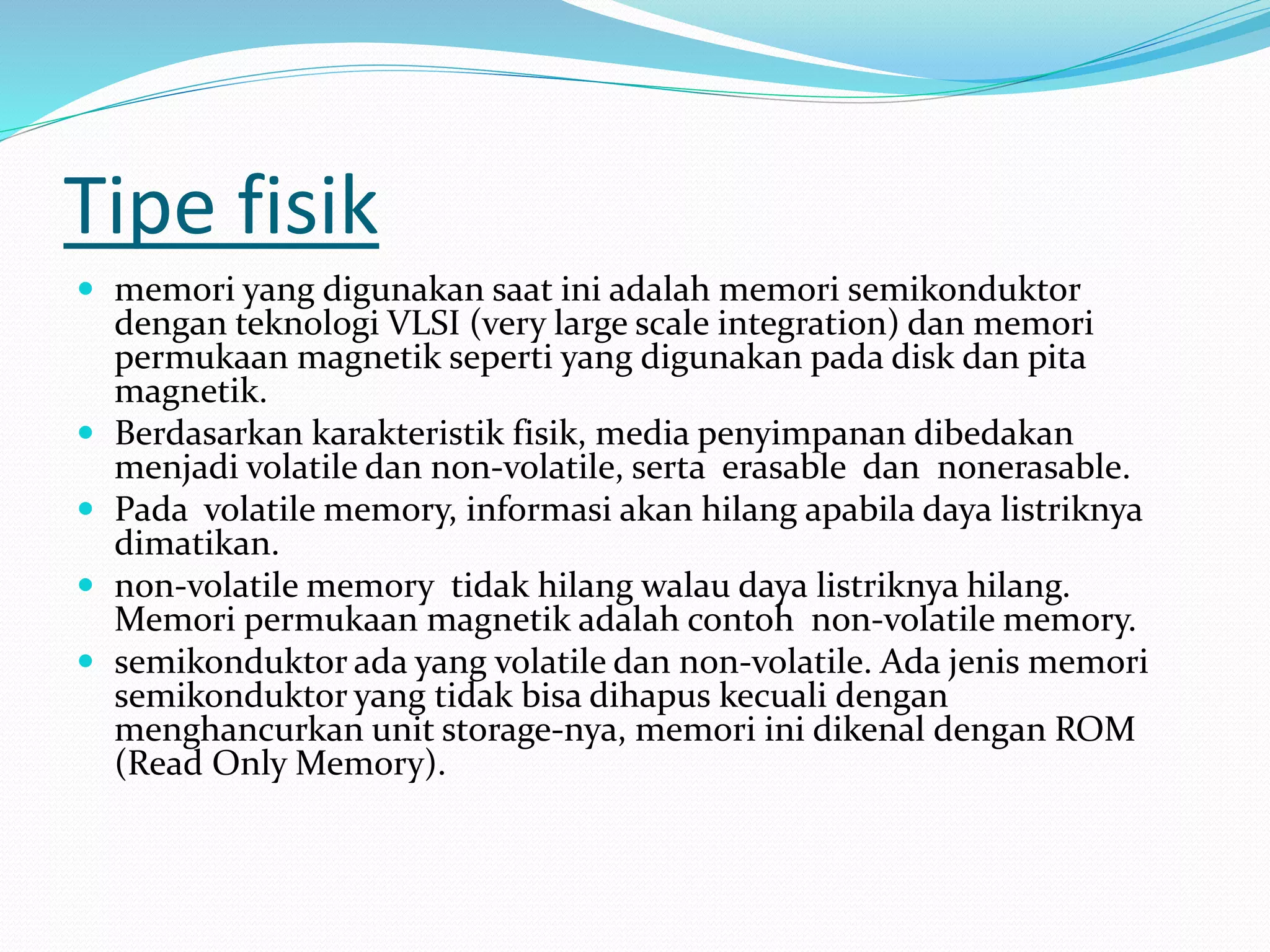 Pertemuan 10 memory | PPTX