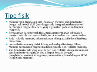 Pertemuan 10 memory | PPTX