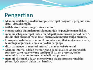 Pertemuan 10 memory | PPTX
