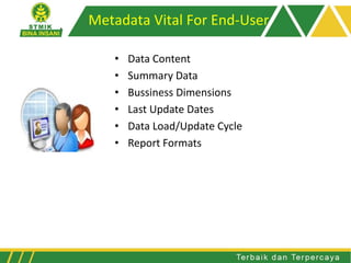 Pertemuan 10 Metadata Datawarehouse | PPT