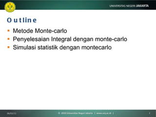 Komputasi Fisika (10) metode montecarlo | PPT