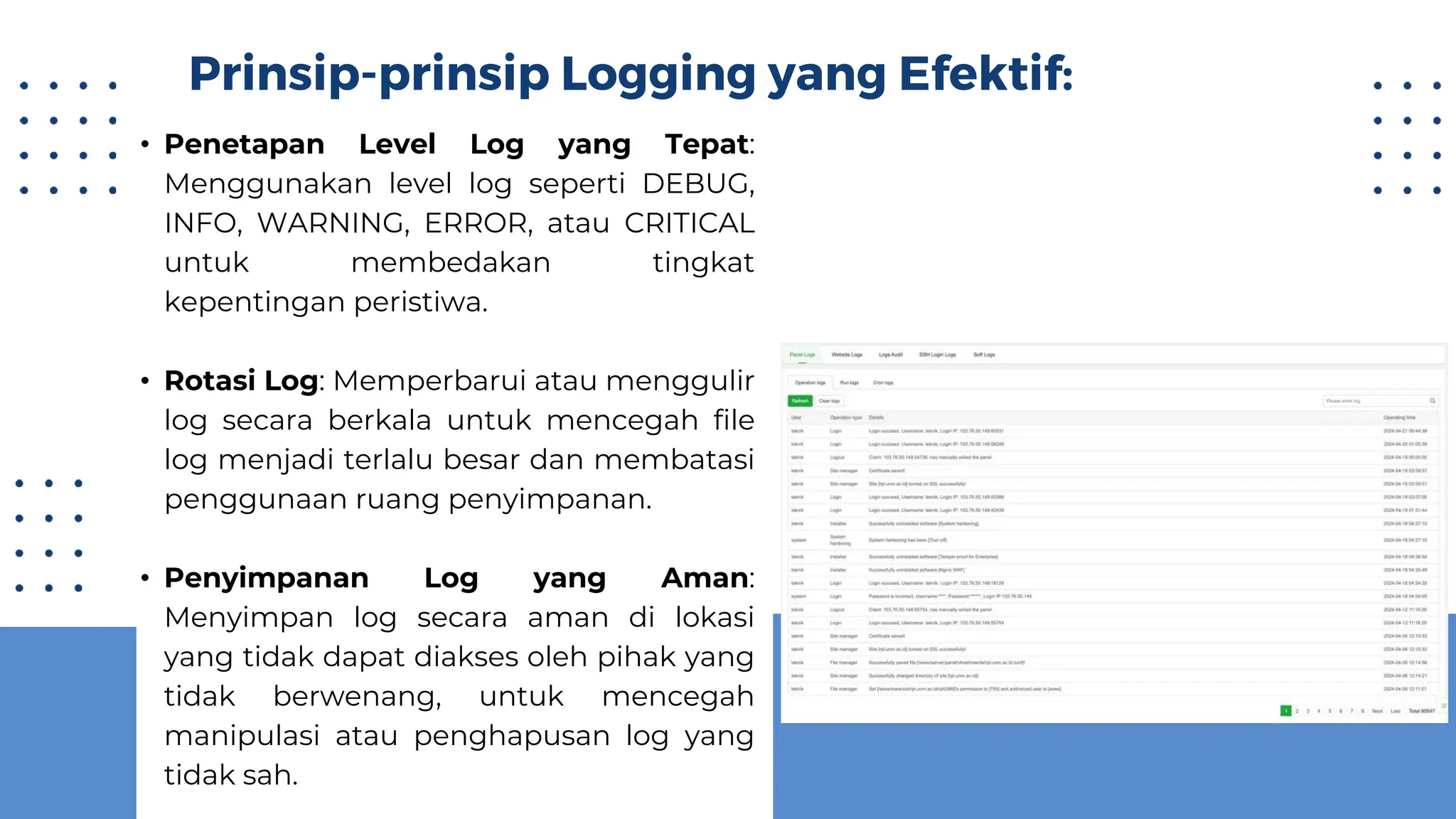 Pertemuan 10 monitoring 1 and logging in server | PPTX