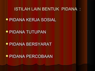 Pertemuan 10 pidana | PPT