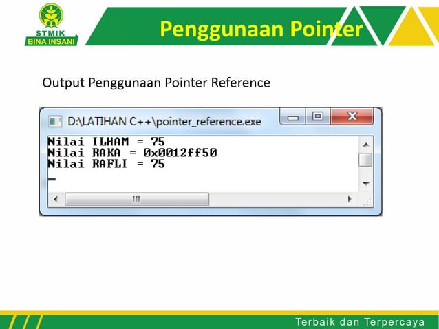 Pertemuan 10 Pointer dan Macro | PPT