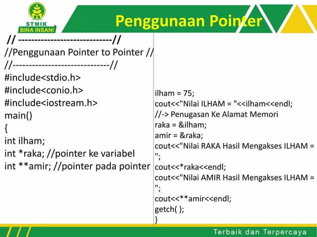 Pertemuan 10 Pointer dan Macro | PPT