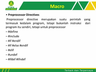 Pertemuan 10 Pointer dan Macro | PDF
