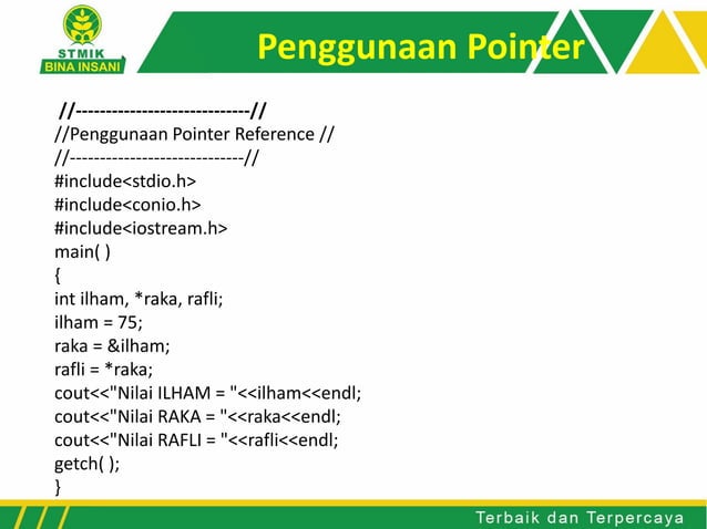 Pertemuan 10 Pointer dan Macro | PPT