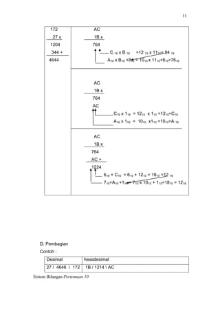 Pertemuan 10 sistem bilangan | PDF