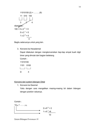 Pertemuan 10 sistem bilangan | PDF