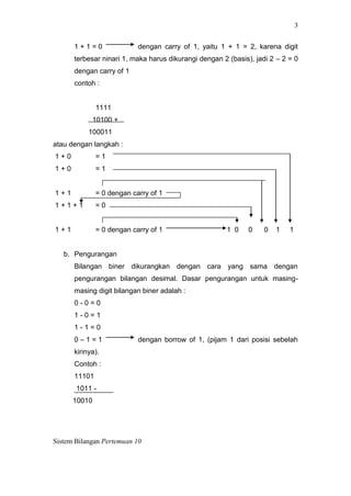 Pertemuan 10 sistem bilangan | PDF