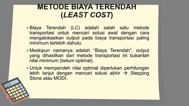 Pertemuan 10 Metode Transportasi LC & VAM.pptx