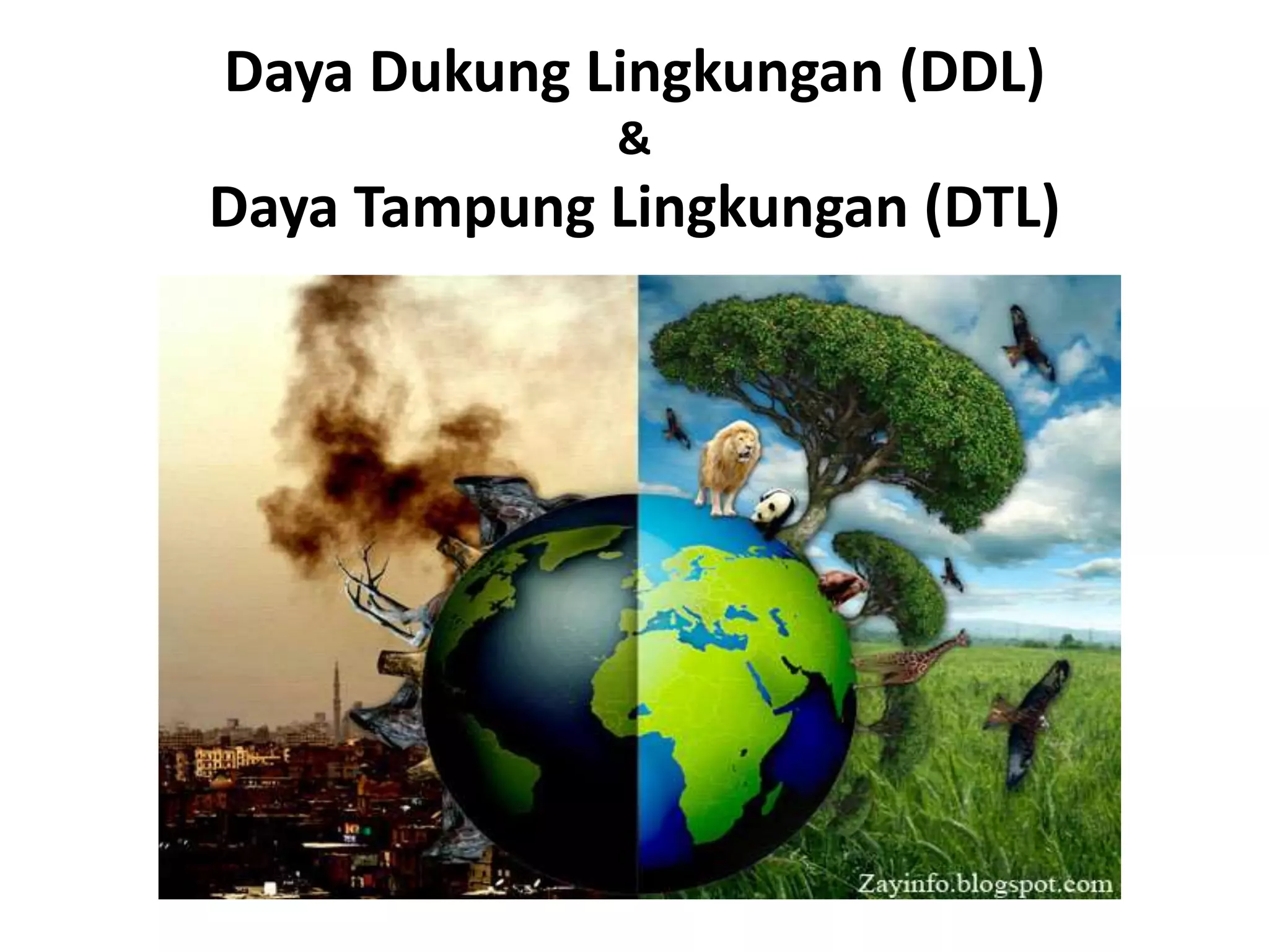 DAYA DUKUNG LINGKUNGAN DAN DAYA TAMPUNG LINGKUNGAN | PPTX