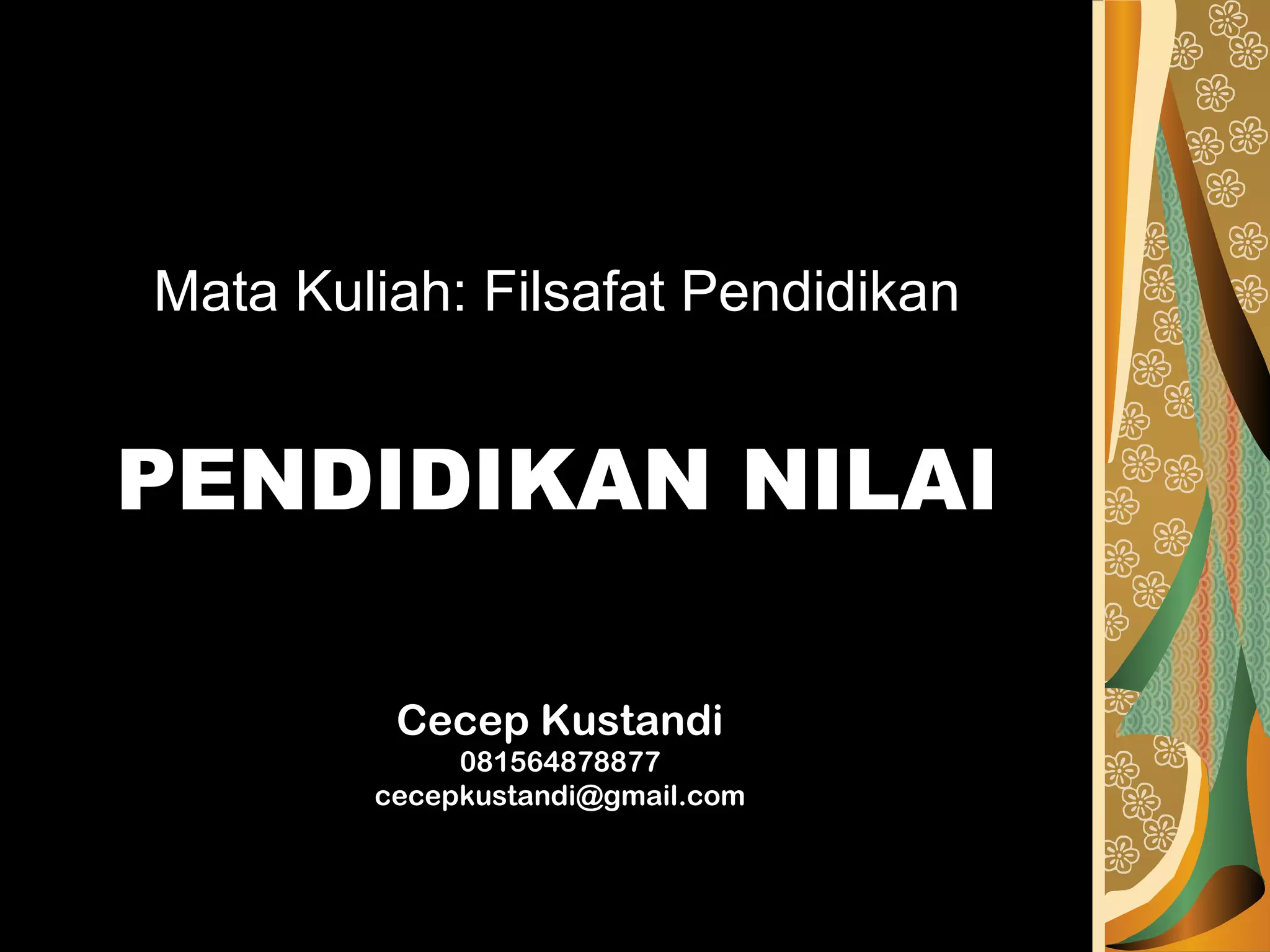 Pendidikan Nilai | PPT