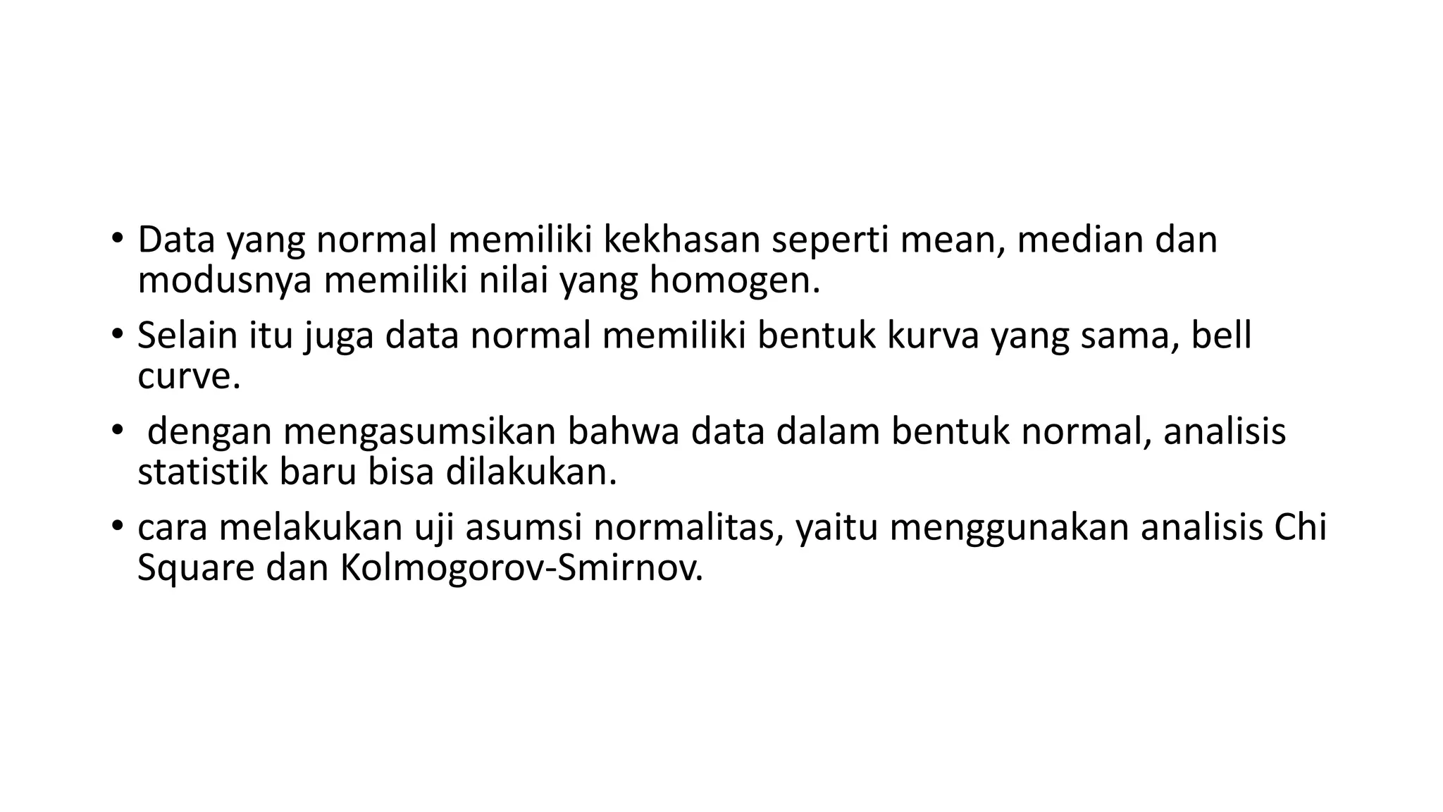 PERTEMUAN 11 - UJI NORMALITAS DAN HOMOGENITAS DATA | PPTX