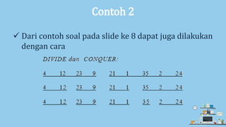 Algoritma Devide And Conquer Pptx